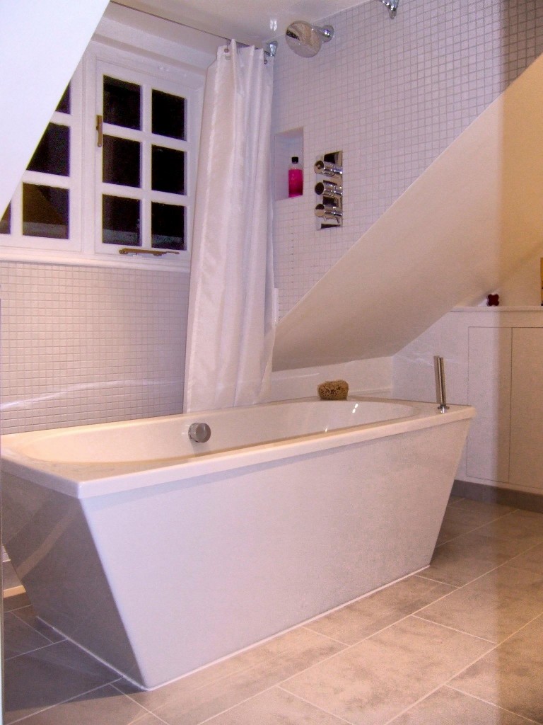 Free standing bath and dormer shower | Richmond Bathrooms